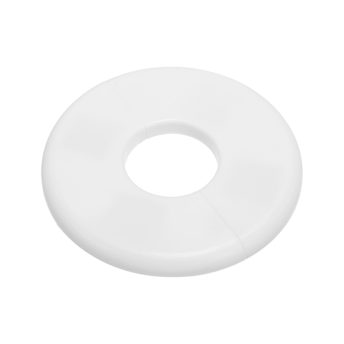 PATIKIL Wall Split Flange 1.36" (34.5mm),ABS Round Self-Adhesive Escutcheon Plate Buckles Water Pipe Cover for Kitchen Bathroom Arm Pipe Faucet Decoration, White