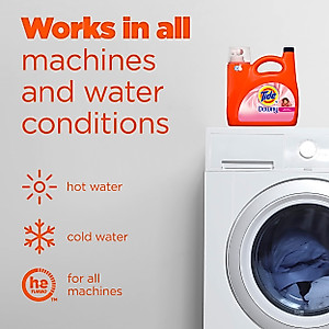 Tide plus Downy Liquid Laundry Detergent Soap, April Fresh Scent, HE Compatible, 94 Loads, 132 fl oz, Tide Laundry Detergent, Liquid Laundry Detergent