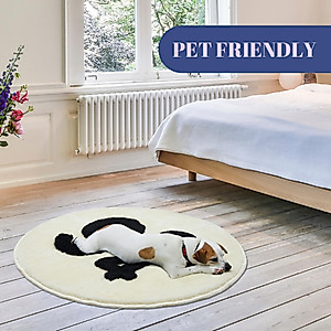 Beyond Deco 9 3/4 Rug, 35’’W X 35’’L Tufted Handmade Rug, Non Slip Machine Washable Unique 9 3/4 Platform Express Rug,Bedroom, Living Room and Bathroom Decor.Soft Carpet Nine and Three Quarters Rug