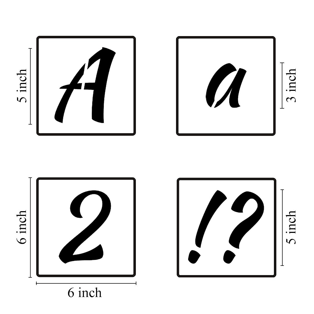 5 Inch Alphabet Letter Stencils for Painting - 70 Pack Letter and Number Stencil Templates with Signs for Painting on Wood, Reusable Numbers and Letters Stencils for Chalkboard Wood Signs & Wall Art