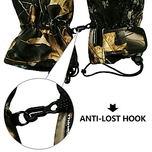 Intra-FIT Camo Hunting Gloves,Full Finger,Anti-Slip,Water Resistant Ski Glove for Cold Weather(XL)