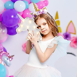 ArtCreativity Unicorn LED Light Box, 1PC, Cute Unicorn Lamp for Kids with Warm LEDs, Night Light for Girls and Boys, Decoration for Bedroom, Living Room, and Playroom, Great Gift Idea