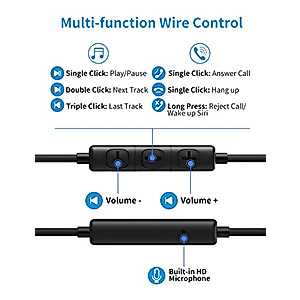 USB C Headphones Wired Earphones HiFi Stereo Type C Earbuds Noise Canceling in-Ear Headset with Mic Volume Control Bass for Samsung S23 S22 Ultra S21 FE S20 A53 Fold4 Pixel 7 6 6a 5 iPad Pro MacBook