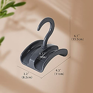 Purse Organizer Closet Bag Hanger - Acrylic Handbag Hangers - Rotating Purse Holder Closet Rod Hook Storage Organizers Rack for Purses | Backpack | Tote | Pocketbook | Crossbody ( 4 Pack)