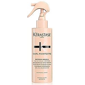 KERASTASE Curl Manifesto Refresh Absolu Refresh Spray | Hydrates, Redefines & Refreshes Curls | Anti-Frizz | With Coconut Oil | For All Wavy, Curly, Very Curly & Coily Hair | 13.04 Fl Oz