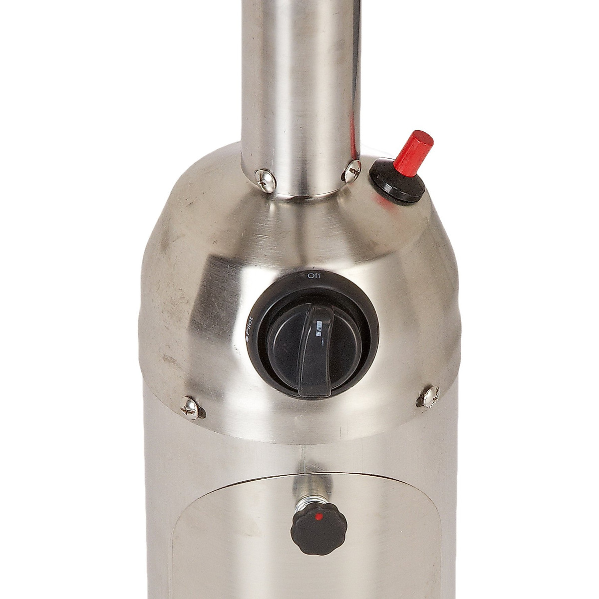 Fire Sense 60262 Portable Patio Heater Outdoor Tabletop Lightweight Propane 10,000 BTU Auto-Shutoff Valve CSA Approved - Stainless Steel