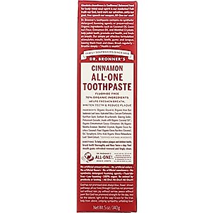 Dr. Bronner's Cinnamon Toothpaste 5 oz (Pack of 1)
