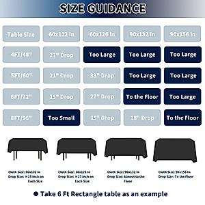 PureFit 6 Pack White Table Cloths 60 x 102 Inch, Stain and Wrinkle Resistant Table Linen for 6 Ft Rectangle Table, Polyester Table Covers for Dining Table, Wedding, Party, Banquet and Camping