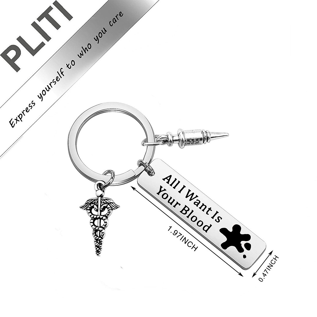 PLITI Phlebotomist Gift Phlebotomy Technician Gifts Nurse Graduation Gift Lab Tech Gift for Nurse Doctor All I Want Is Your Blood Funny Phlebotomist Gifts (Want Your Blood)