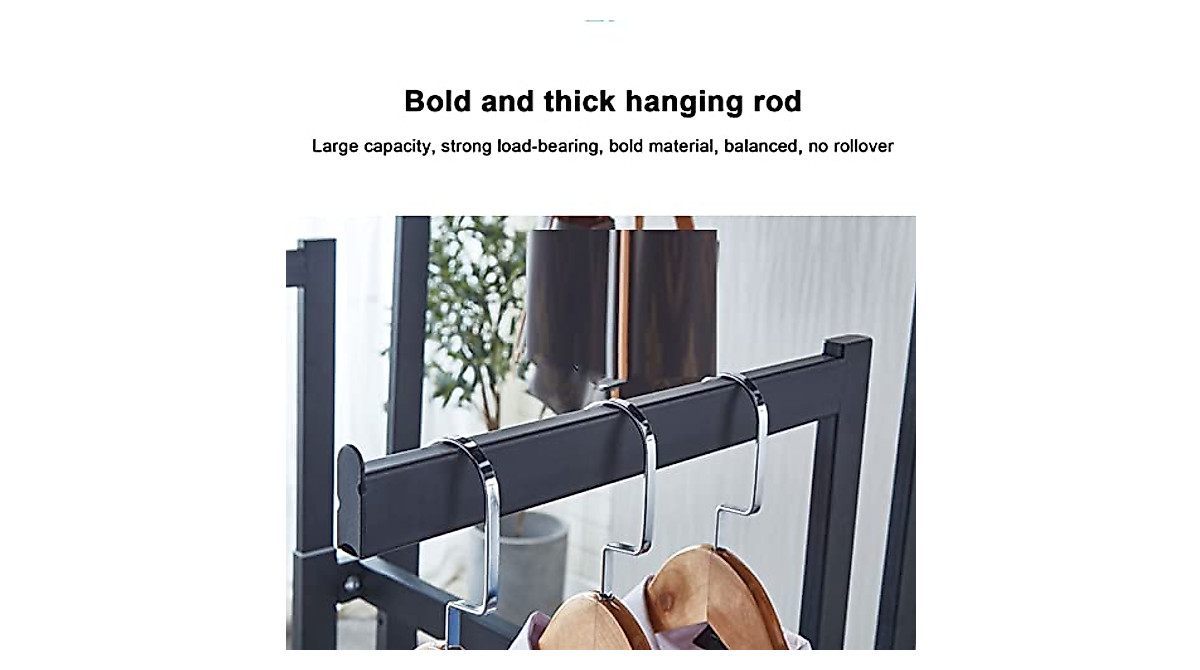 Stylish 6-Way Garment Rack for Retail Displays