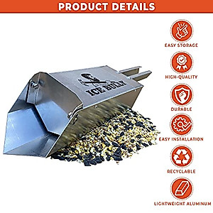 Ice Bully Handheld Spreader for Salt, Fertilizer, Feed, Seed and Sand Multi-Use Scoop Shaker to Easily Spread Snow and Ice Melt on Sidewalks, Walkways, Driveways and Parking Lots