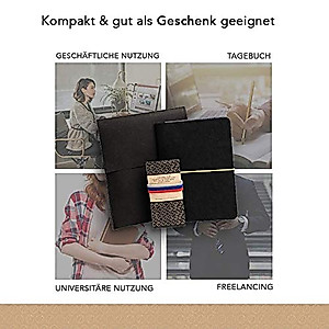 Moonsafari A5 Reusable Notebook Cover & Rocketbook Cover Smart Business Notebook Cover for Everlast, Fusion, Wave, Moleskin and More with Pen Loop & Business Card Holder - Brown,A5/Executive 8.8" x 6"