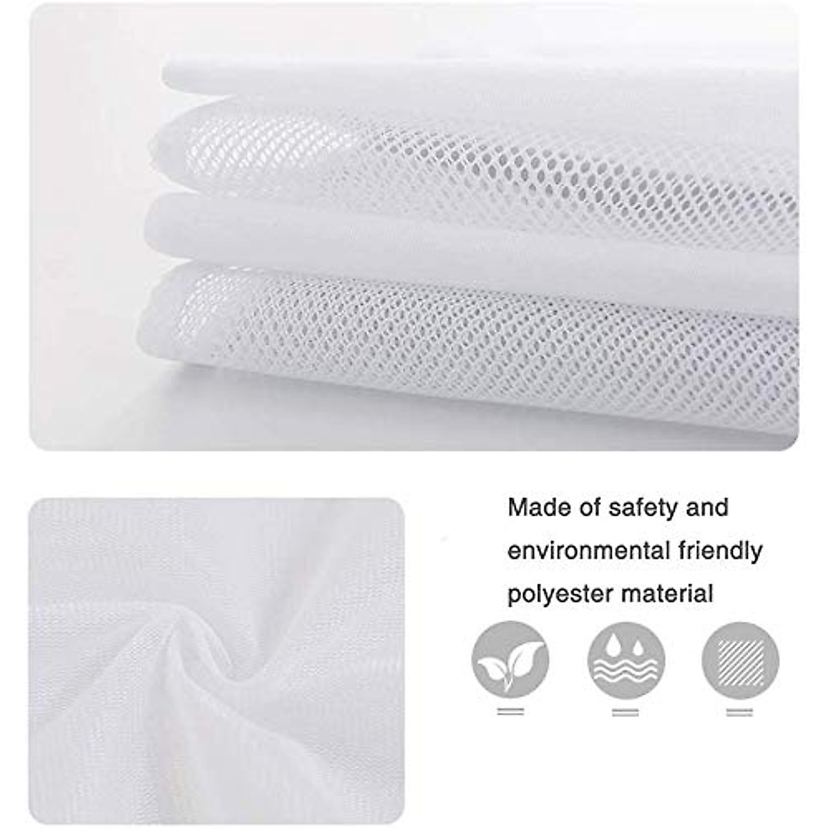 Runtoo 2 Pack 36 x 36 inches Extra Large Laundry Bag Delicates Wash Bags Camp Travel Heavy Duty Zipper Big Net Sweater Curtain Bedding Robes Blanket Jumbo Toys Organizer