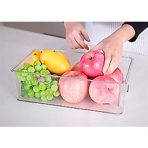 SANNO Produce Saver Containers for Refrigerator, set of 6, Vegetable Refrigerator Organizer Food Bins