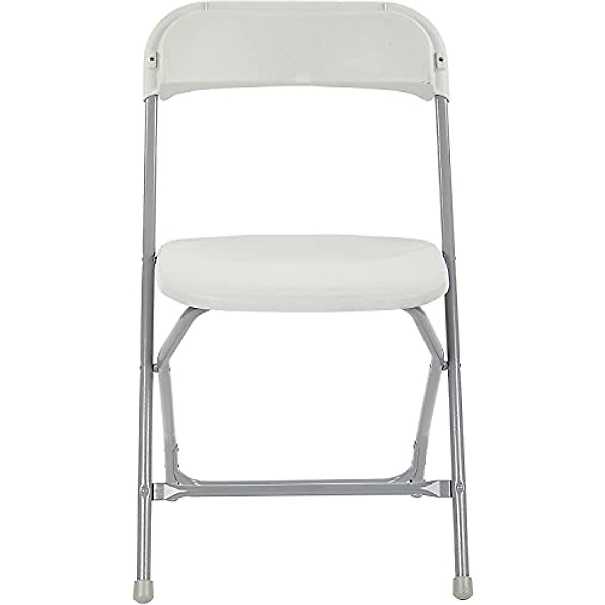 Office Star Resin 5-Piece Folding Square Table and Chair Set, Light Grey