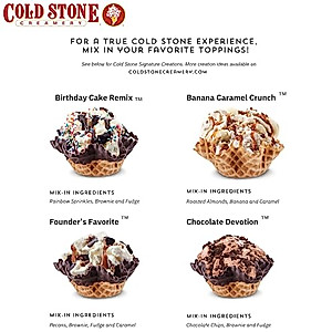 Cold Stone Creamery Ice Cream Maker Machine for Ice Cream, Gelato, Sorbet, Frozen Yogurt with Mixing Bowl- 1 pint