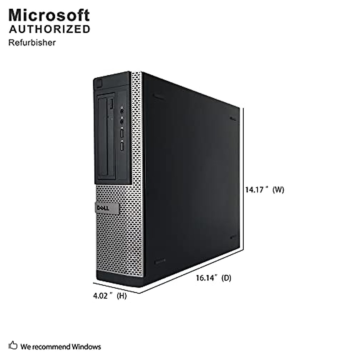 DELL Desktop Computer 3010 Intel Core i3-3220 3.30GHz 4GB DDR3 Ram 250GB Hard Drive DVD Windows 10 Pro (Renewed)']
