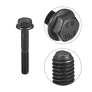 uxcell Metric M6x40mm Hex Flange Bolts, 5pcs 10.9 Grade Carbon Steel Hexagon Head Screws
