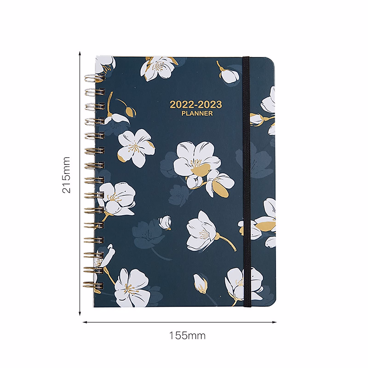 DERCLIVE 2022 Monthly Weekly Planner Notebook A5 Daily Plans Rollover Coil Binding Calendar Notepad