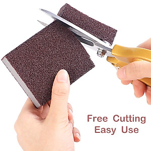 Krisler 8pc Carborundum Sponge Nano Emery Sponges Caspian Stone Pot Clean Brush Rust Eraser Grit Scouring Pads Pot Cleaning Pads with Carborundum Washing Kitchen Cleaner Tool(thickness-1inch)