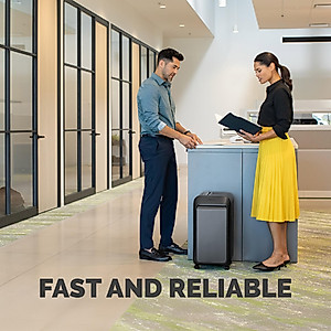 Fellowes LX22M 20 Sheet P-4 Micro-Cut, Heavy Duty Paper Shredder for Office, 100% Jam Proof (Black)