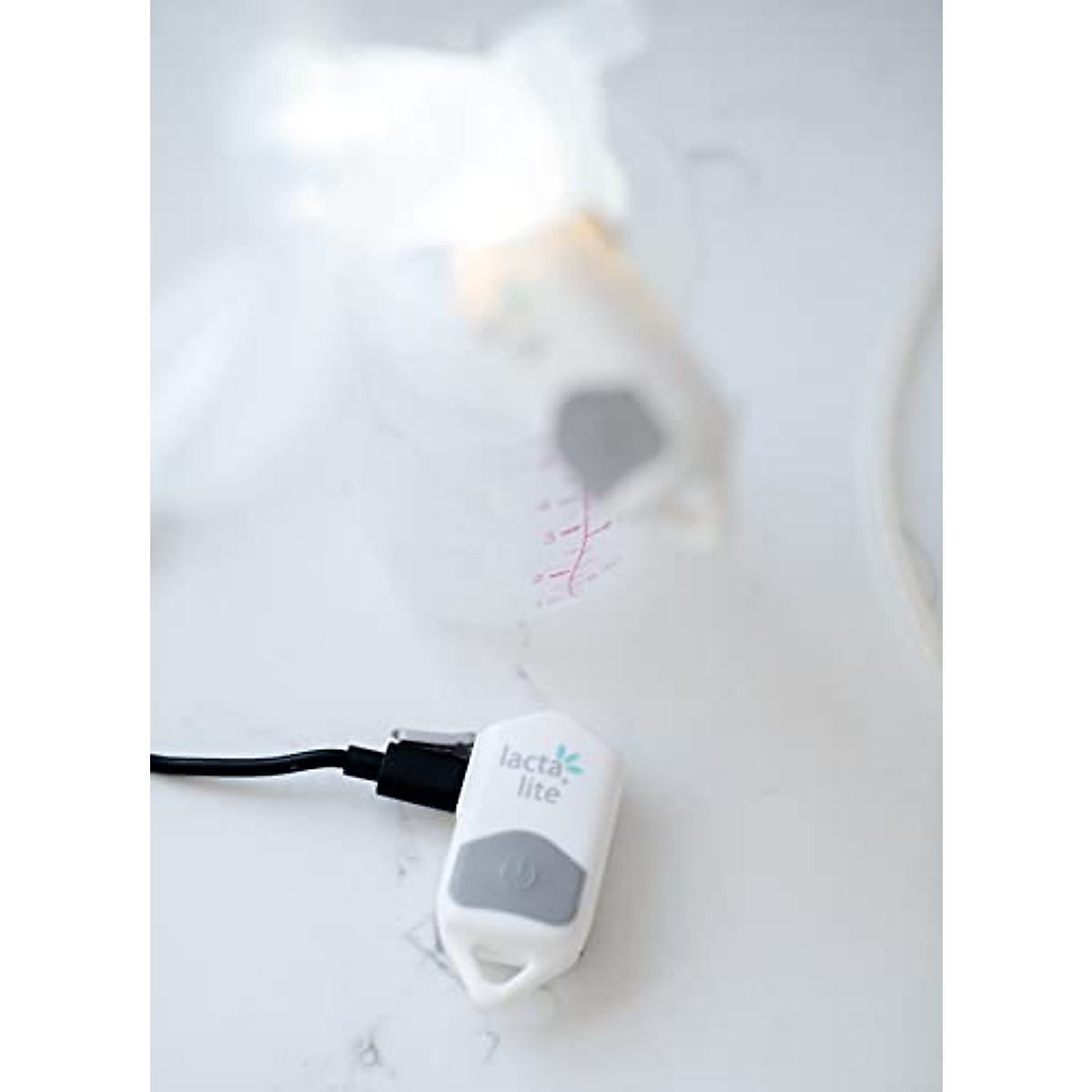 Hands Free Breast Pump Light,Lacta Lite,Wearable, Portable, Clip-On, Rechargeable Set of Lights White Set of 2