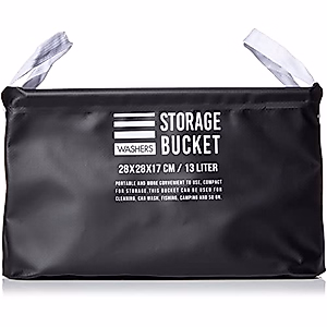 Gendai Hyakka Washers A317BK Tarpaulin Basket, BK Size: Approx. W 11.0 x D 11.0 x H 6.7 inches (28