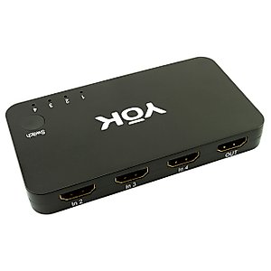 YoK Universal 4-Port HDMI 4K Switch. 4K x 2K Switcher Supports PC, PS3, PS4, Xbox One, Classic Consoles and Media Players