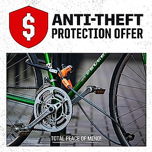 Kryptonite New York 1213 Cinch Ring Bike Chain Lock, 4.2 Feet Long Heavy Duty Anti-Theft Sold Secure Gold Bicycle Chain Lock and Keys for Ultimate Security E-Bike, Motorcycle, Scooter