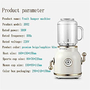 TANACC Portable Juice Blender Home Electric Juicer Blender Multifunctional Smoothie Milkshake Baby Food Fruit Retro Juice Maker Machine Mixer Orange Squeezer