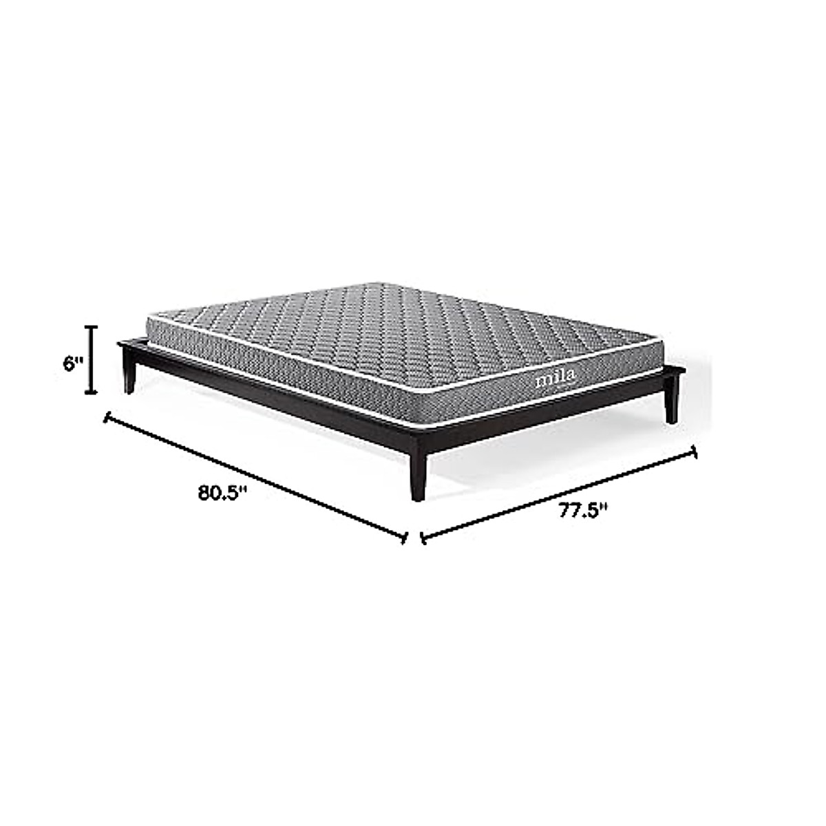 Modway Mila Firm 6" Fiberglass Free Memory Foam King Mattress