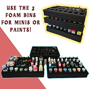 FOXBITE DND Bag - Ultimate Dungeons and Dragons Backpack for Board Game Travel | RPG Dice, Miniature Painting, Tabletop Storage | Dungeon Master Gear, Map Pocket & Foam Tray Organizer