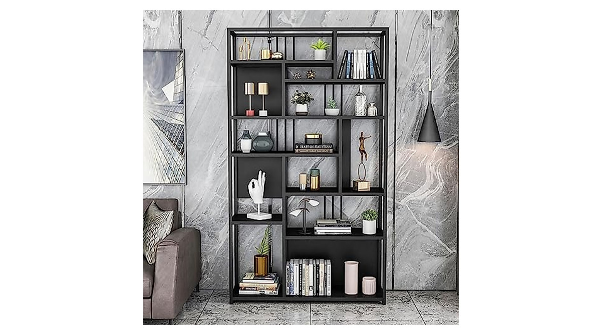 DESONIX Bookshelf Independent Bookshelf Nordic Wrought Iron Bookshelf ...