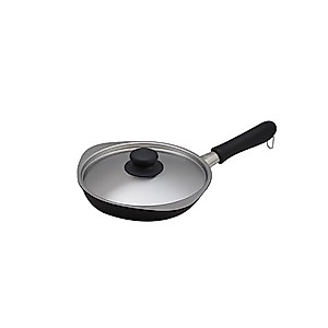 Sori Yanagi Magma Plate, Iron Frying Pan, 7.1 inches (18 cm), Induction Heating Compatible, Lid Included