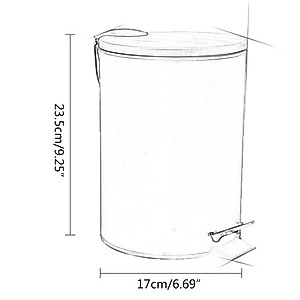 LYSLDH Flip Step Trash Can Garbage Bin Rubbish Waste Container Bathroom Kitchen