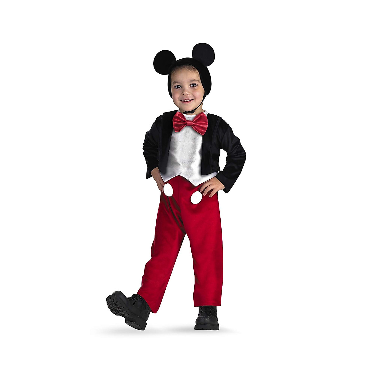 Disguise Deluxe Kids Dinsey Mickey Mouse Costume,Black size L/G(4-6)