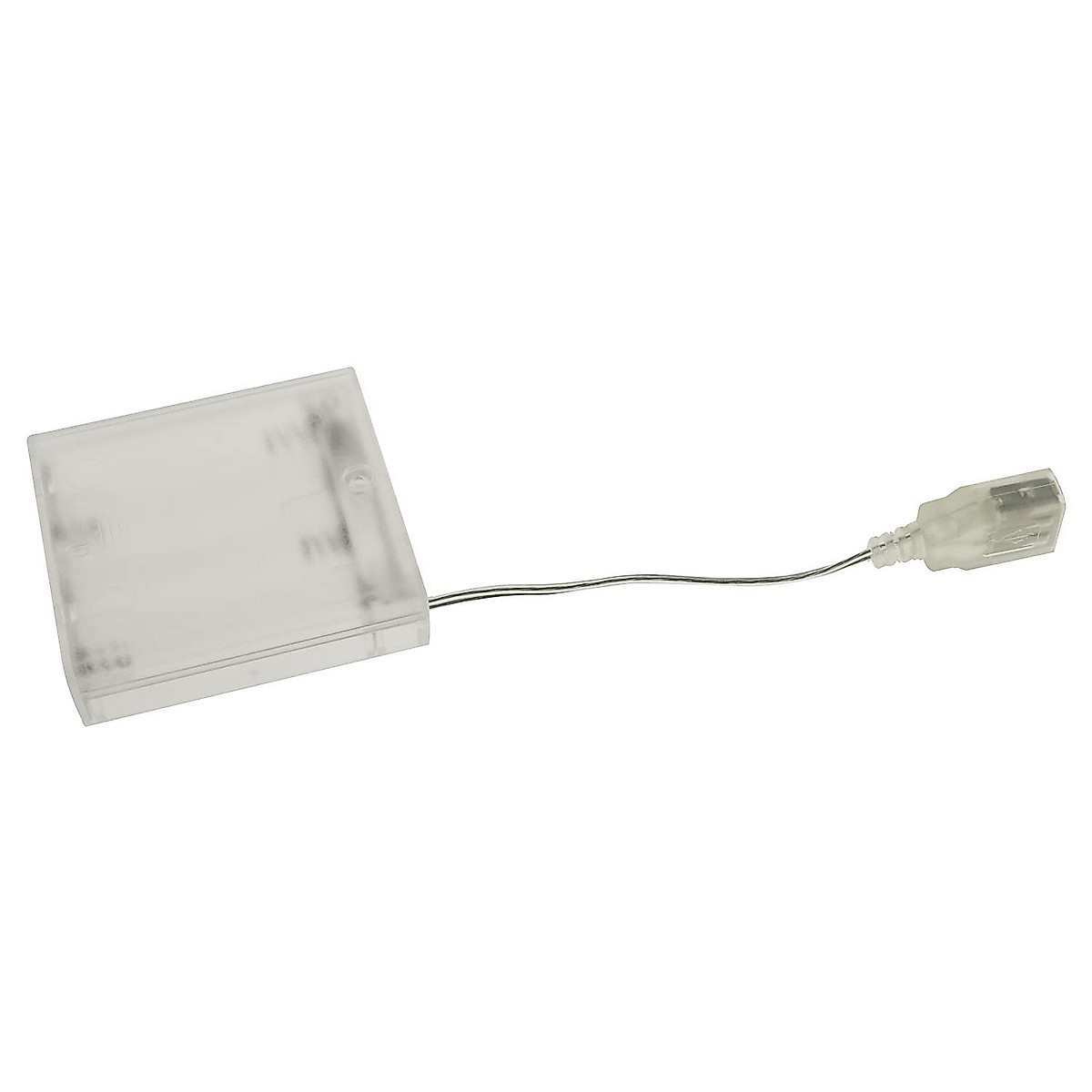 DGZZI Battery Case USB Female Socket 4 AA Clear Battery Box Holder with ON-Off Switch