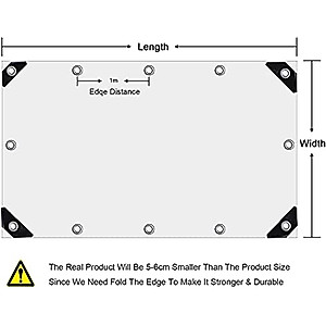 WHCQ PVC Waterproof Film, Waterproof Tarpaulin, Garden Clear Rain Protection Tarpaulin, Heavy Duty/Anti Freezing/Anti-UV/Windproof Plant Insulation Canopy Cover for Greenhouse
