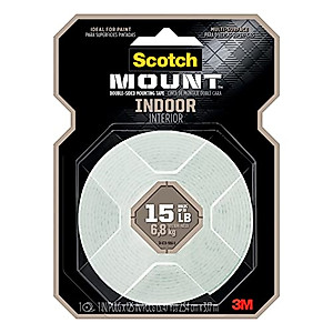Scotch-Mount Indoor Double-Sided Mounting Tape 314H-MED, 1 in x 125 in