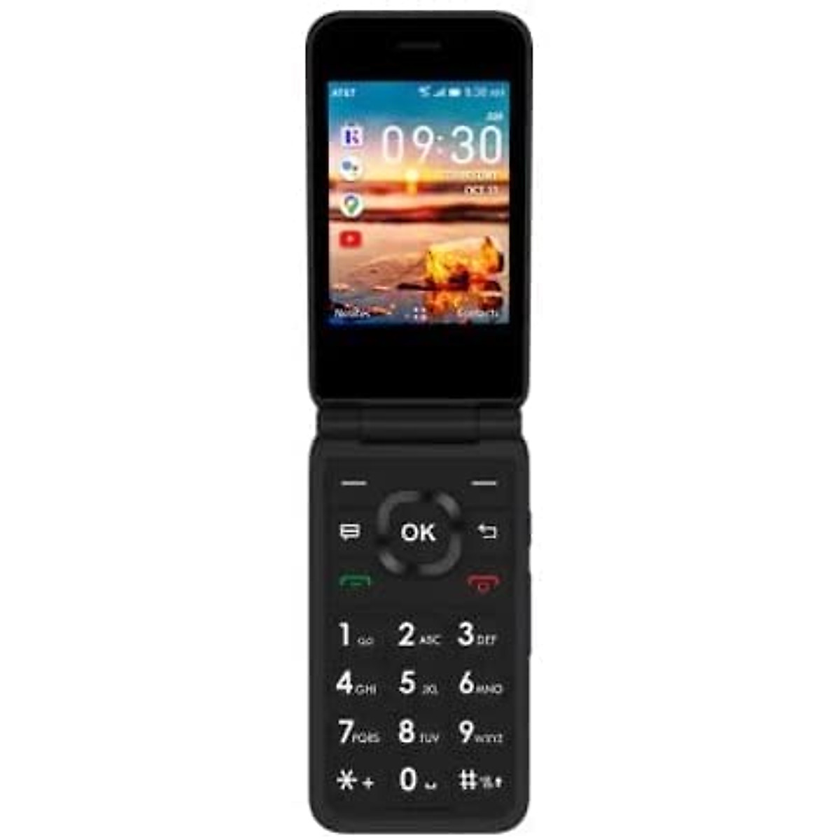 H2O Wireless H2O WIRELESS PREPAID CINGULAR SMARTFLIP 4 U102AA 4G LTE 2.8 Display 4GB SIM Included Black