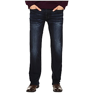 Buffalo David Bitton mens Straight Six Jeans, Authentic and Deep Indigo, 31W x 32L US