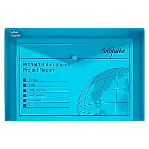 Snopake Foolscap Polyfile Popper Wallet with Press Stud - Electra Assorted [Pack of 15] Ref: 14756RY - [Amazon Exclusive]