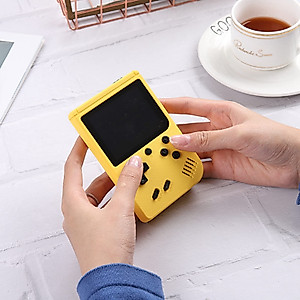 BEYOLO Retro Handheld Game Console Portable Retro Game Console 500 Classical FC Games Support Connecting TV & Two Players Portable Video GameToys Gifts Adults (Yellow, 8cm2.5cm12cm), 8cm*2.5cm*12cm