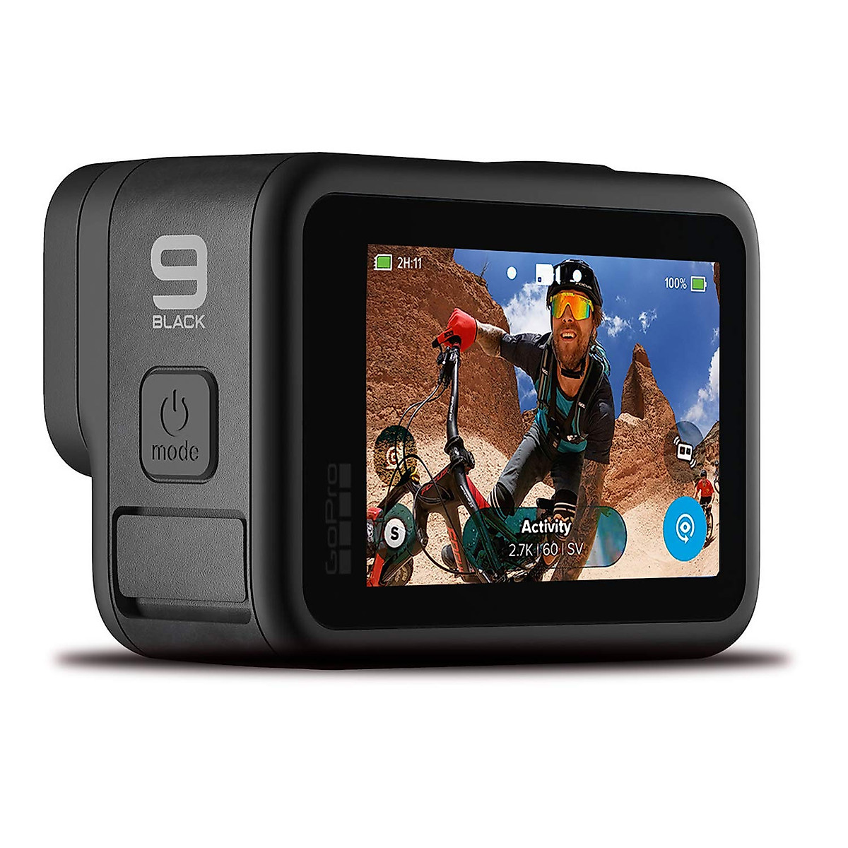 GoPro HERO9 Black - Waterproof Action Camera with Front LCD and Touch Rear Screens, 5K HD Video, 20MP Photos, 1080p Live Streaming, Stabilization + Sandisk 64GB Card and Extra Battery