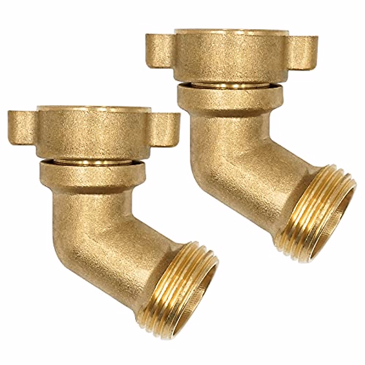 Garden Hose Elbow Connector ? Degree Solid Brass Adapter Hose Extender for Eliminates Stress and Strain On RV Water Intake Hose Fittings