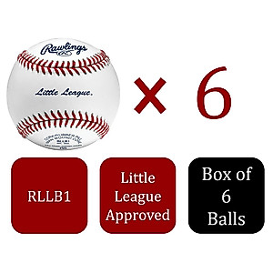 Rawlings | LITTLE LEAGUE Competition Grade Baseballs | RLLB1 | Youth/14U | Game/Practice Use | 6 Count