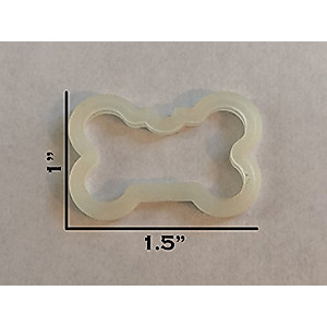 Custom Bone Shaped Pet Id Dog Tag Silencer, Glows in The Dark