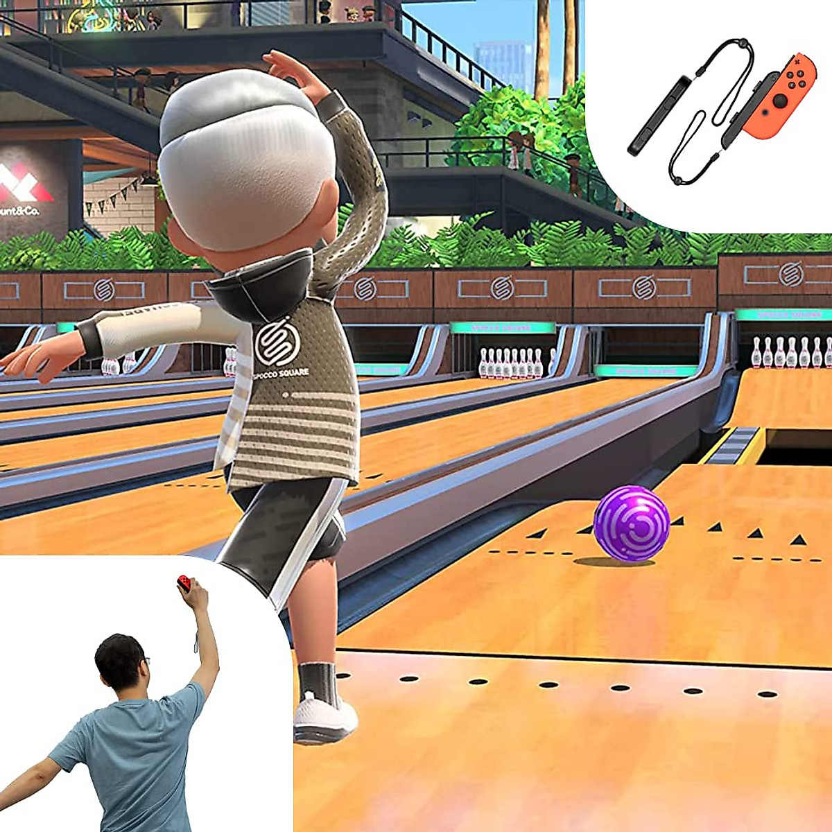 Mviioe for Switch Accessories Bundle Compatible with Nintendo Switch/Switch OLED for Nintendo Switch Sports Games with Leg Straps, Tennis Rackets, Glof Clubs, Sword, Wrist Straps(9 in 1)