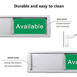 in Use or Available Sign,Vacant Occupied Sign for Home Office Hotles Hospital Restroom, Vacant Occupied Slider Door Sign Tells Whether Room in Use or Available, 7'' x 2''