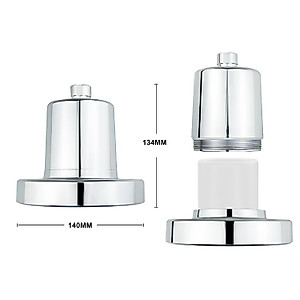 Generic Filtered Shower Head - High Pressure Showerhead Filter For Healthier Hair & Skin, Silver